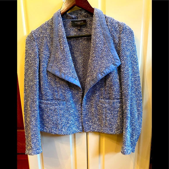Talbots | Jackets & Coats | Talbots Light Blue Textured Jacket Petite 4 ...